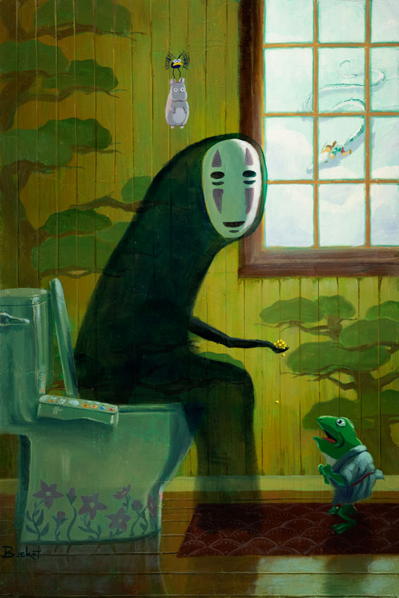 Stink Spirit Original Oil Painting by Artist Bucket – Bucket Art