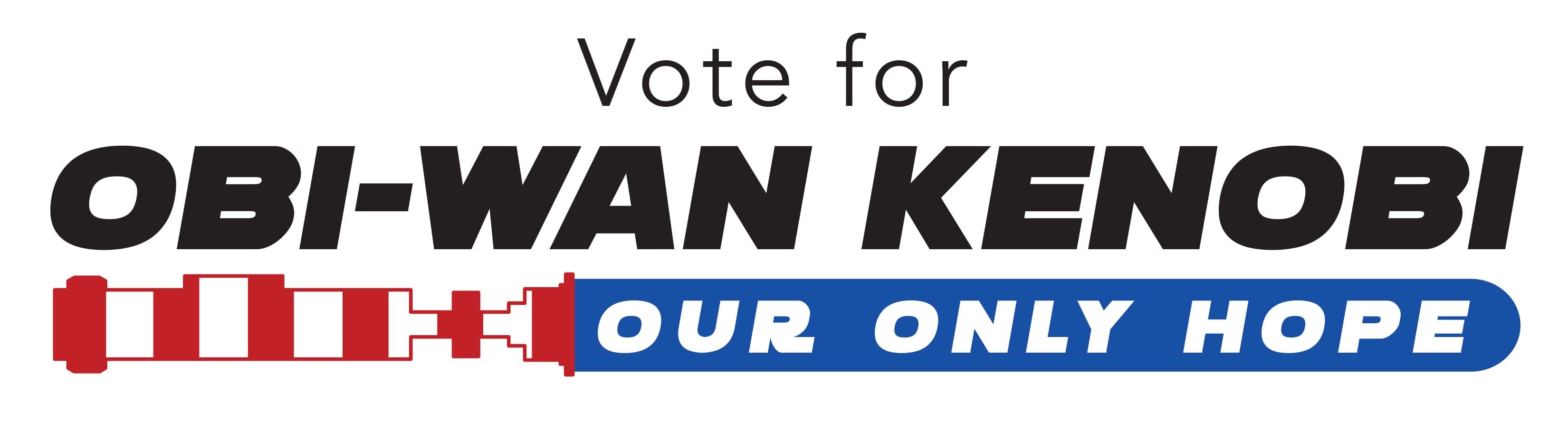 Vote Obi Wan Kenobi Bumper Sticker – Bucket Art